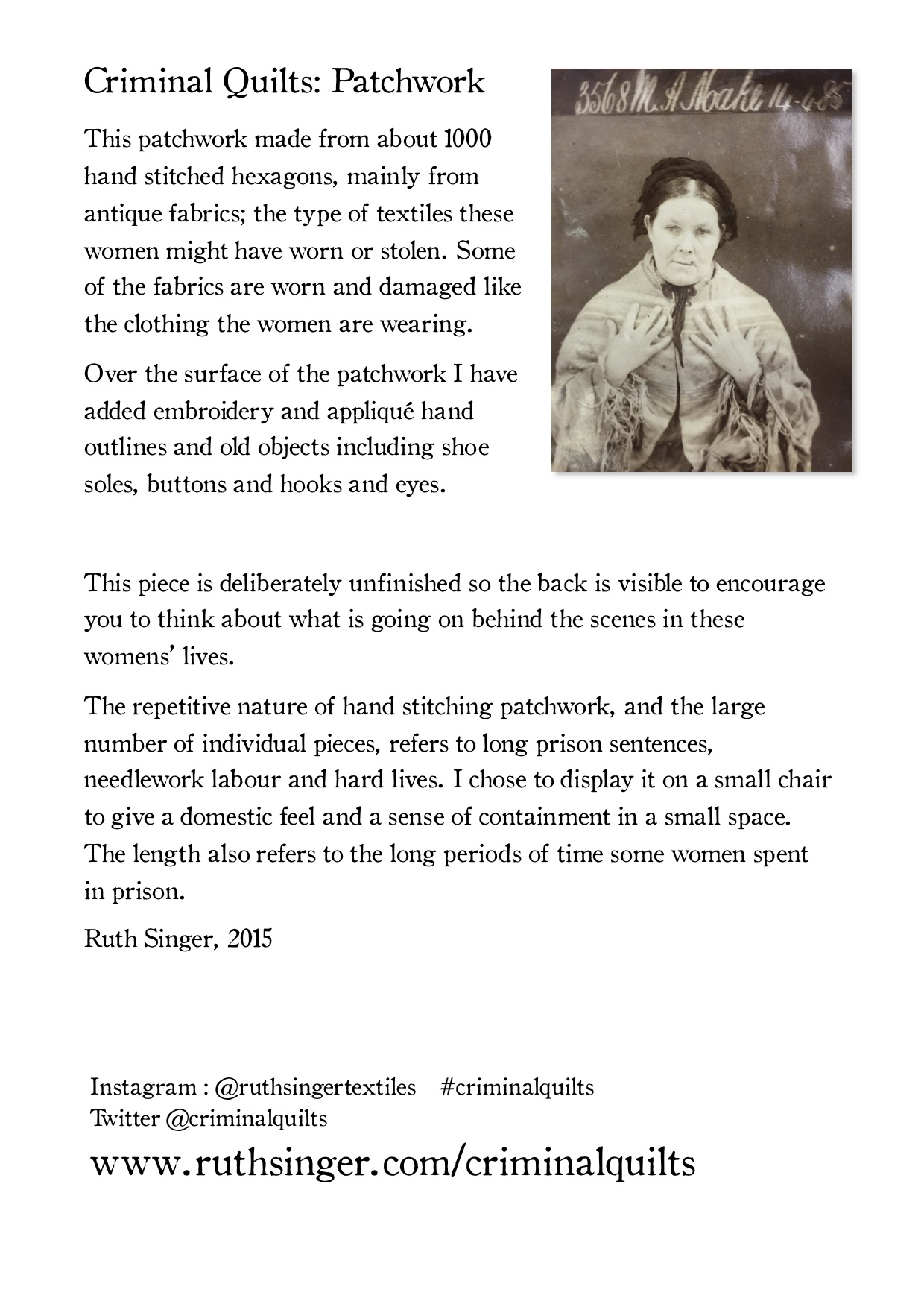 patchwork label – Ruth Singer