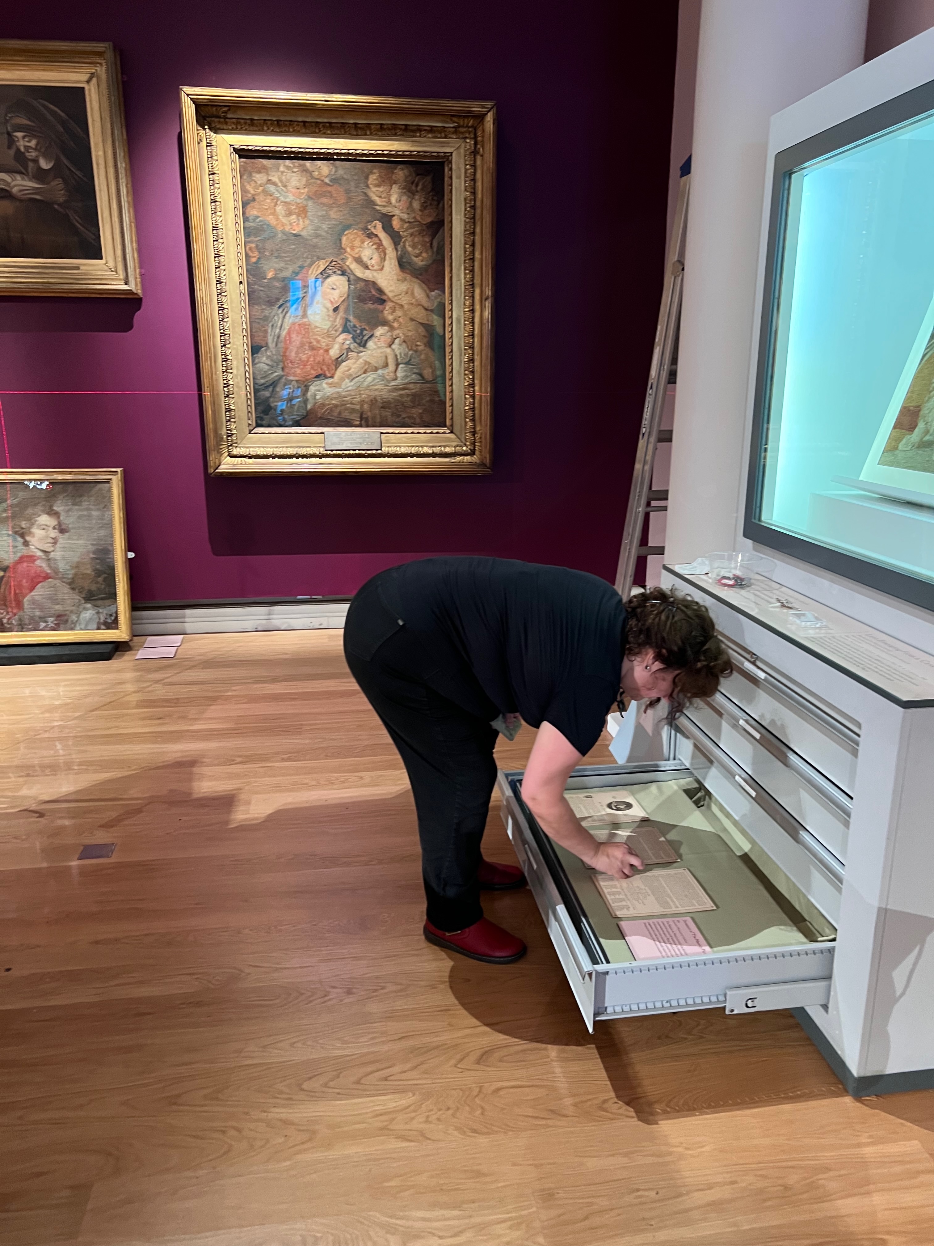 Installing the Mary Linwood exhibition – Ruth Singer